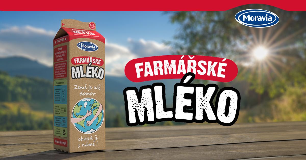 Farmářské mléko v novém ekologickém obalu | Mlékárny Moravia